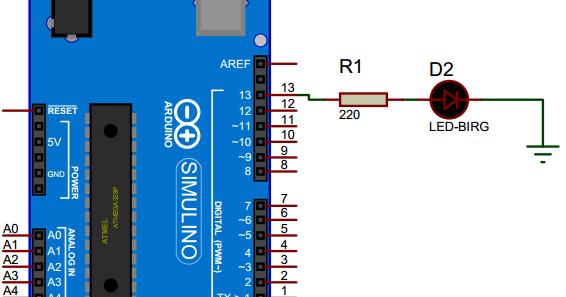 Simulasi Program Arduino dan Proteus : Led Blinking (Berkedip) - PANDAI ...