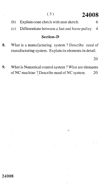 MDU B.Tech 1st Semester Basics of Mechanical Engg Dec 2016 Question Paper - University Question ...