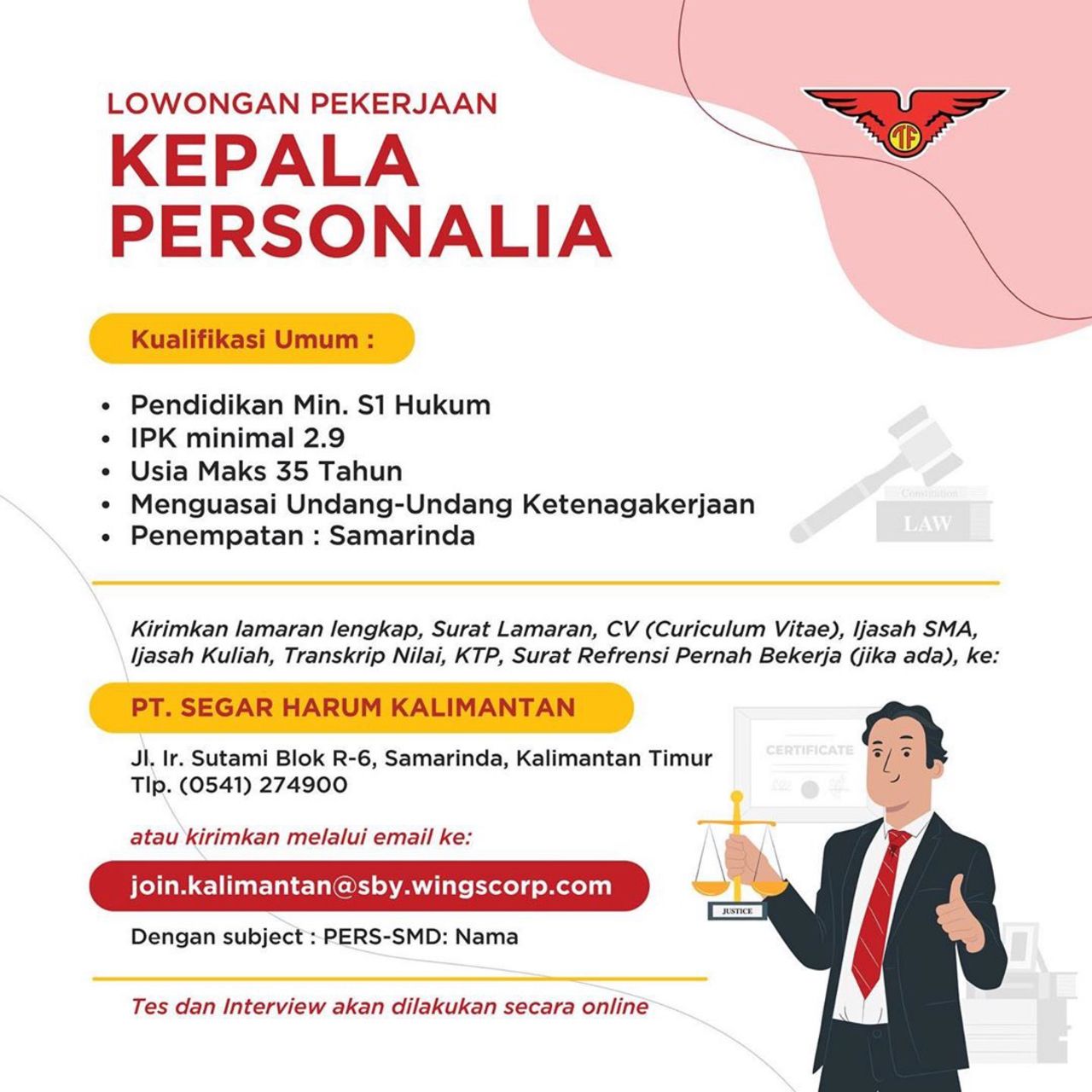 Lowongan Kerja SMA SMK D3 S1 Wings Group Indonesia Bulan September 2020 ...