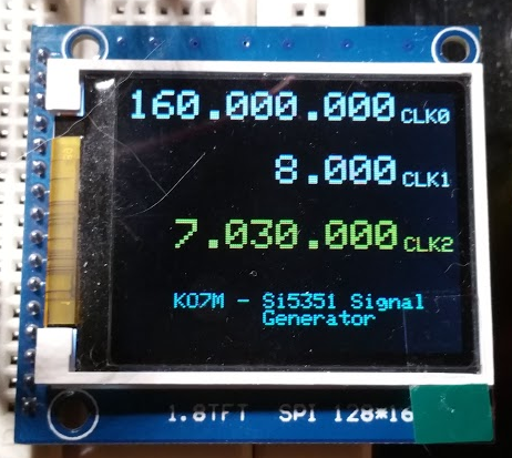 KO7M - Ham Radio Blog: UPDATED: Si5351 Signal Generator