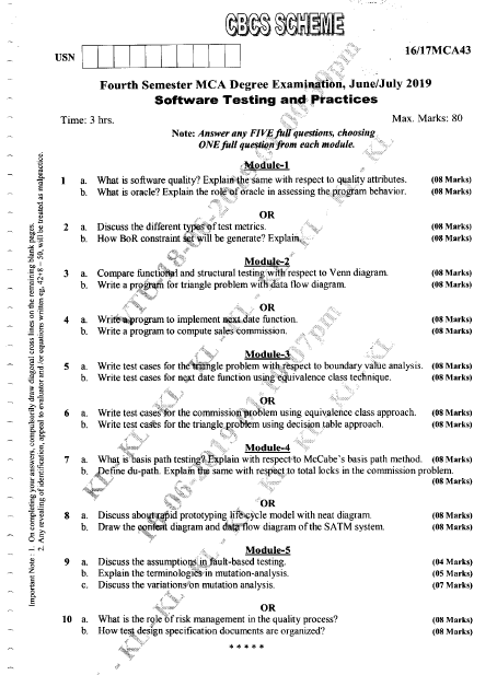 Visvesvaraya Technological University MCA. (CBCS) Fourth Semester 16 ...