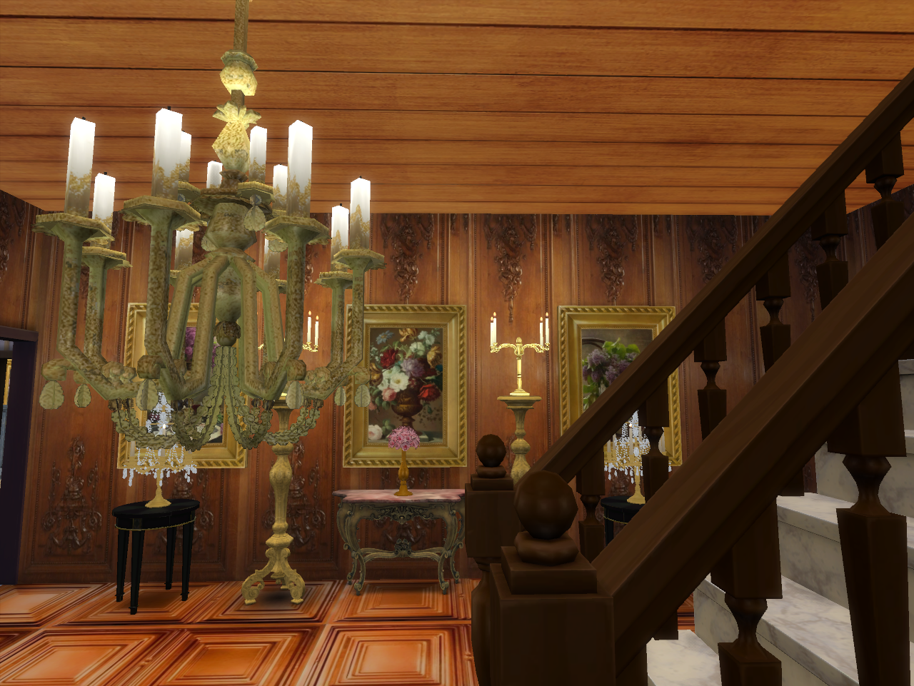 Anna Quinn Stories: Amazing Golden Ornamented Ceilings Set V For SIMS 4