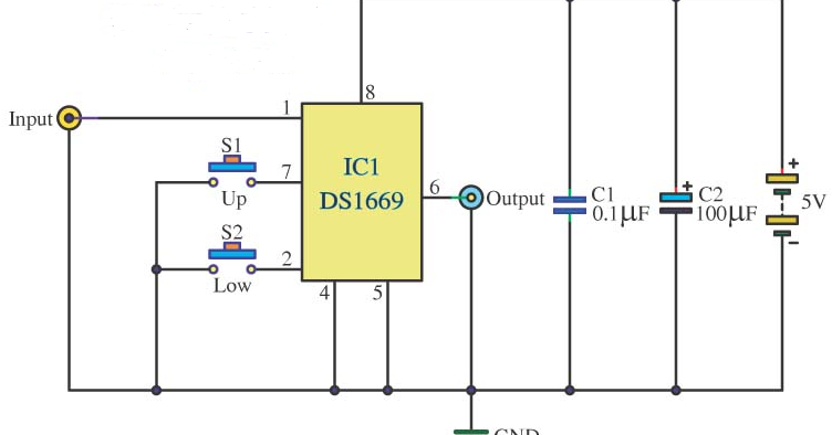 Rangkaian Membuat Potensio Digital (volume digital) | Gambar Rangkaian ...