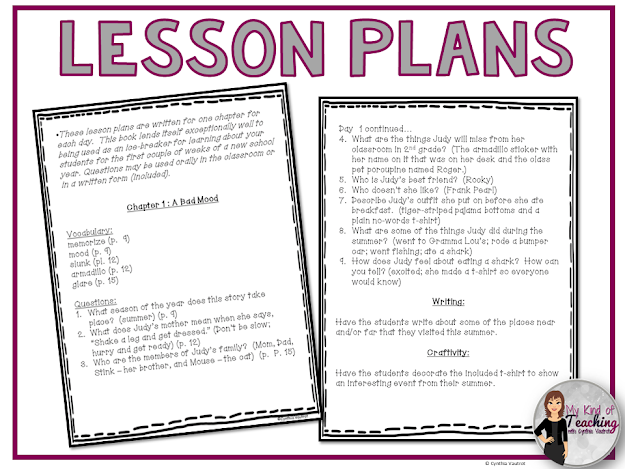 My Kind of Teaching: Judy Moody was in a Mood - Great Beginning of the ...