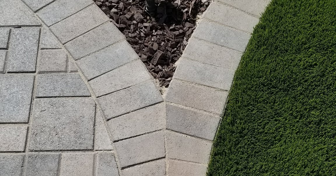 The 2 Minute Gardener: Photo - Paver Mow Strip