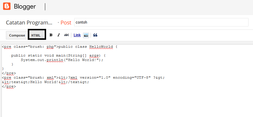 Cara Membuat Code Highlighter di Blogger terbaru Work - Motivasi Done