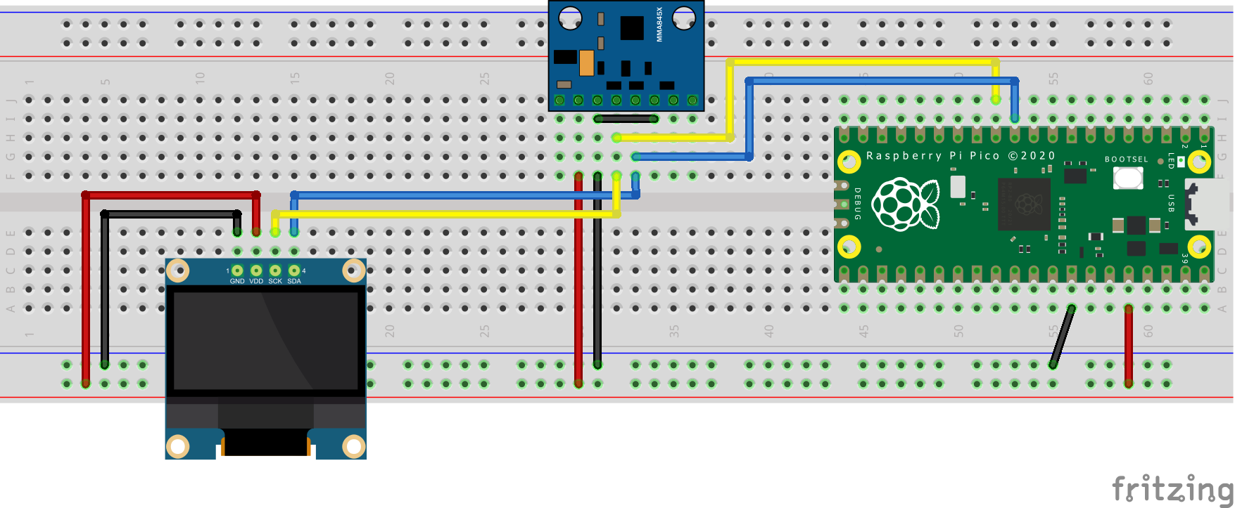 Dqsoft Acelerômetro 3 Eixos Mma8452 Um Módulo Micropython Para Usar