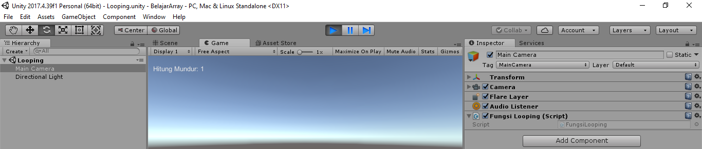 AkuBelajarIT: Tutorial Dasar Array Class Dan Loping Unity 3D