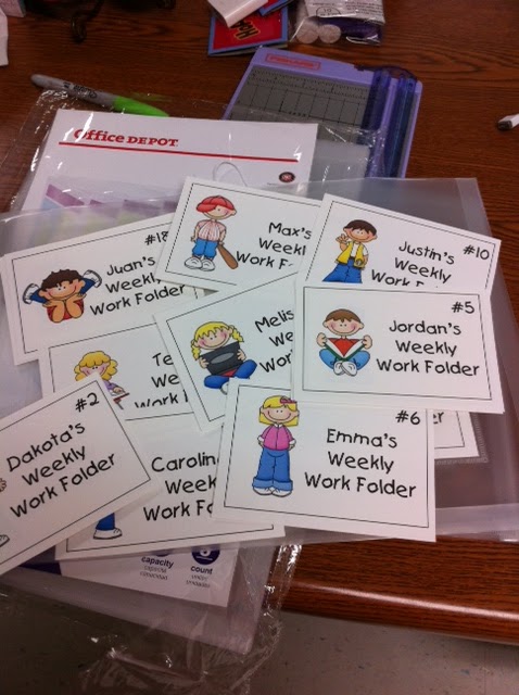 Weekly Work Folders - Sunny Days in Second Grade