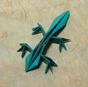 origami Lizard Maekawa 3D ~ origami instructions art and craft ideas