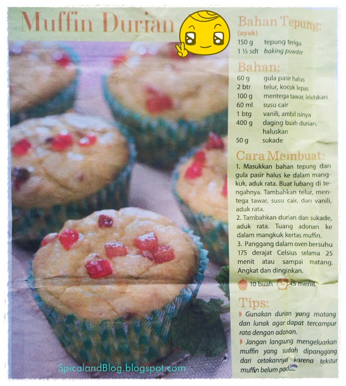 Cara Membuat Muffin Durian
