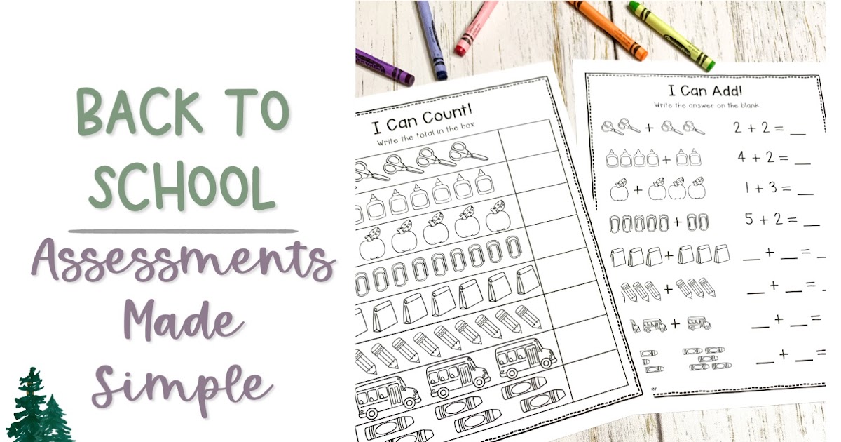 Simple Back to School Assessments for Kindergarten and 1st Grade | The ...