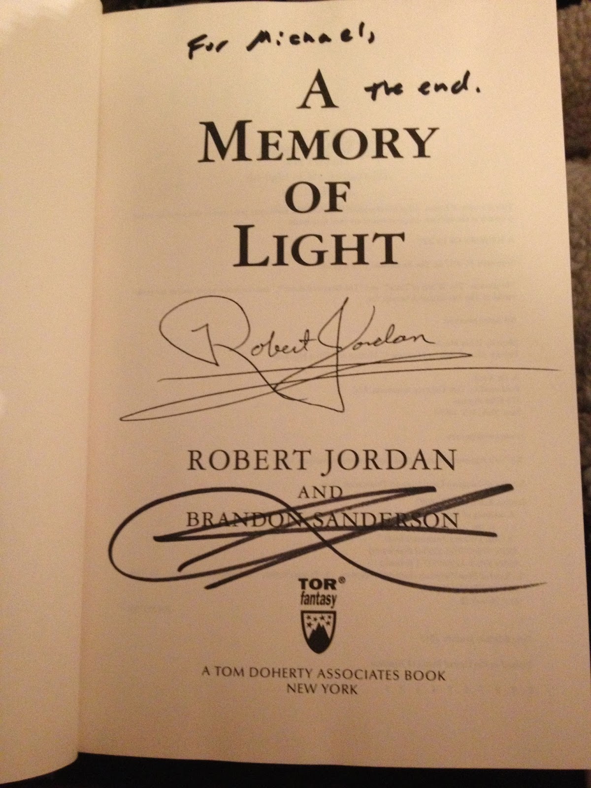 Mark Lawrence: Signatures