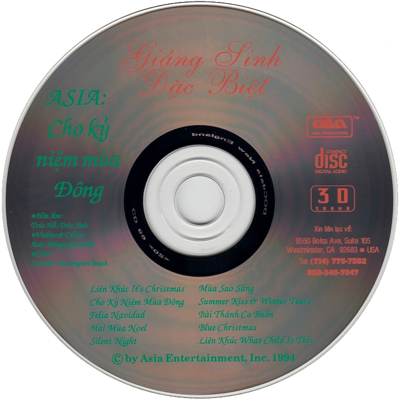 Asia CD 69 - Cho Kỷ Niệm Mùa Đông ~ Cover Nhạc Việt