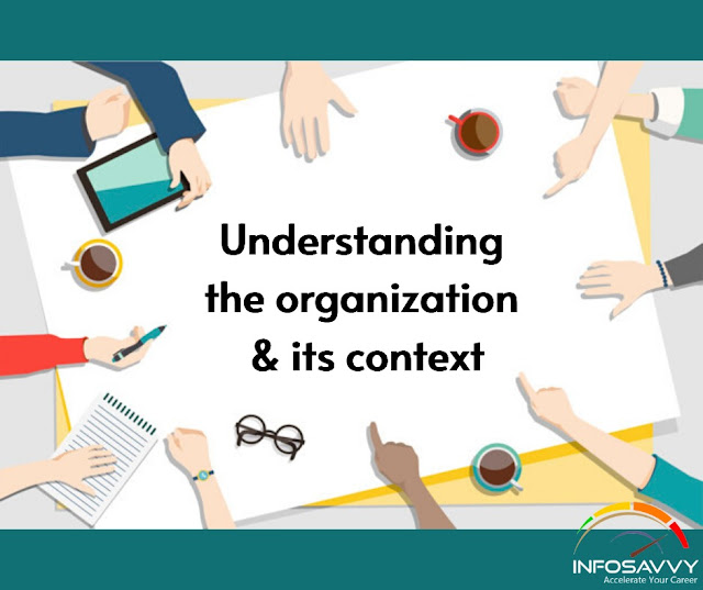 Understanding the organization and its context