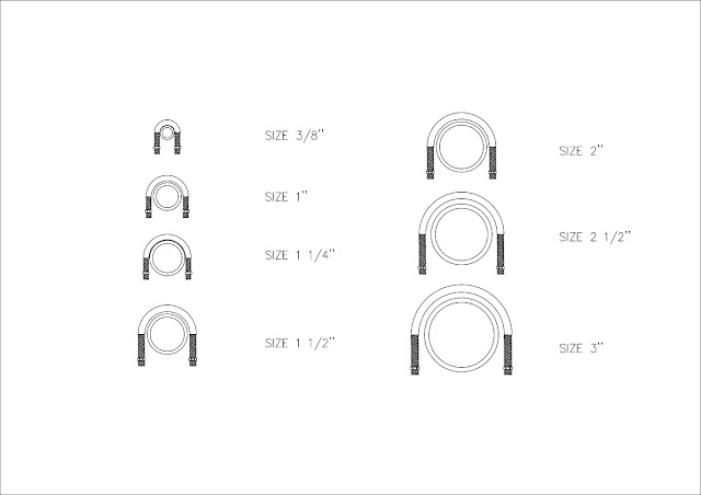 Download U-Bolt Drawing AutoCAD Free