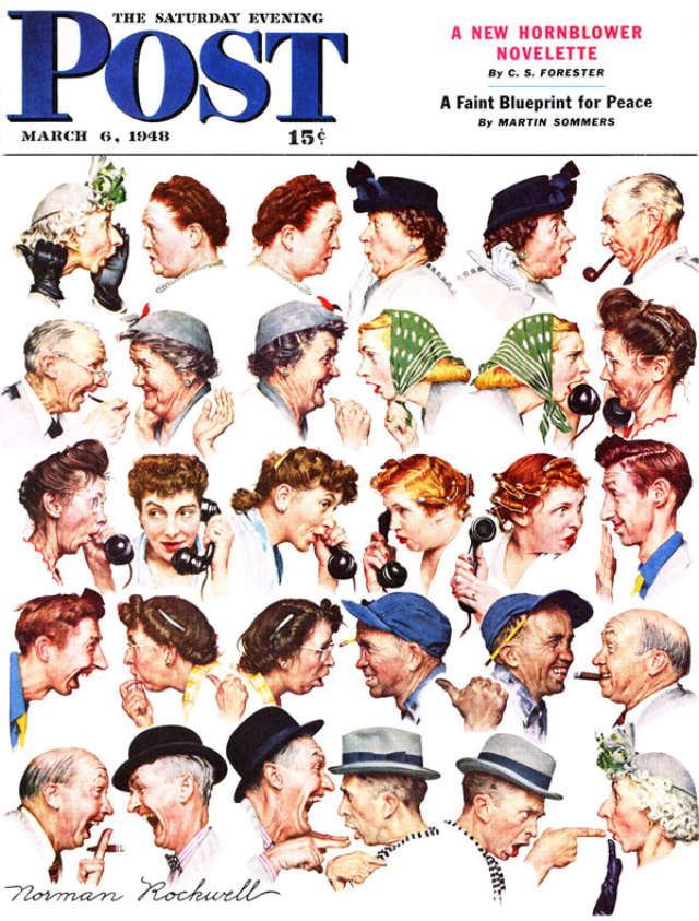 The Story Behind Norman Rockwell’s Most Famous Cover “The Gossips” in ...