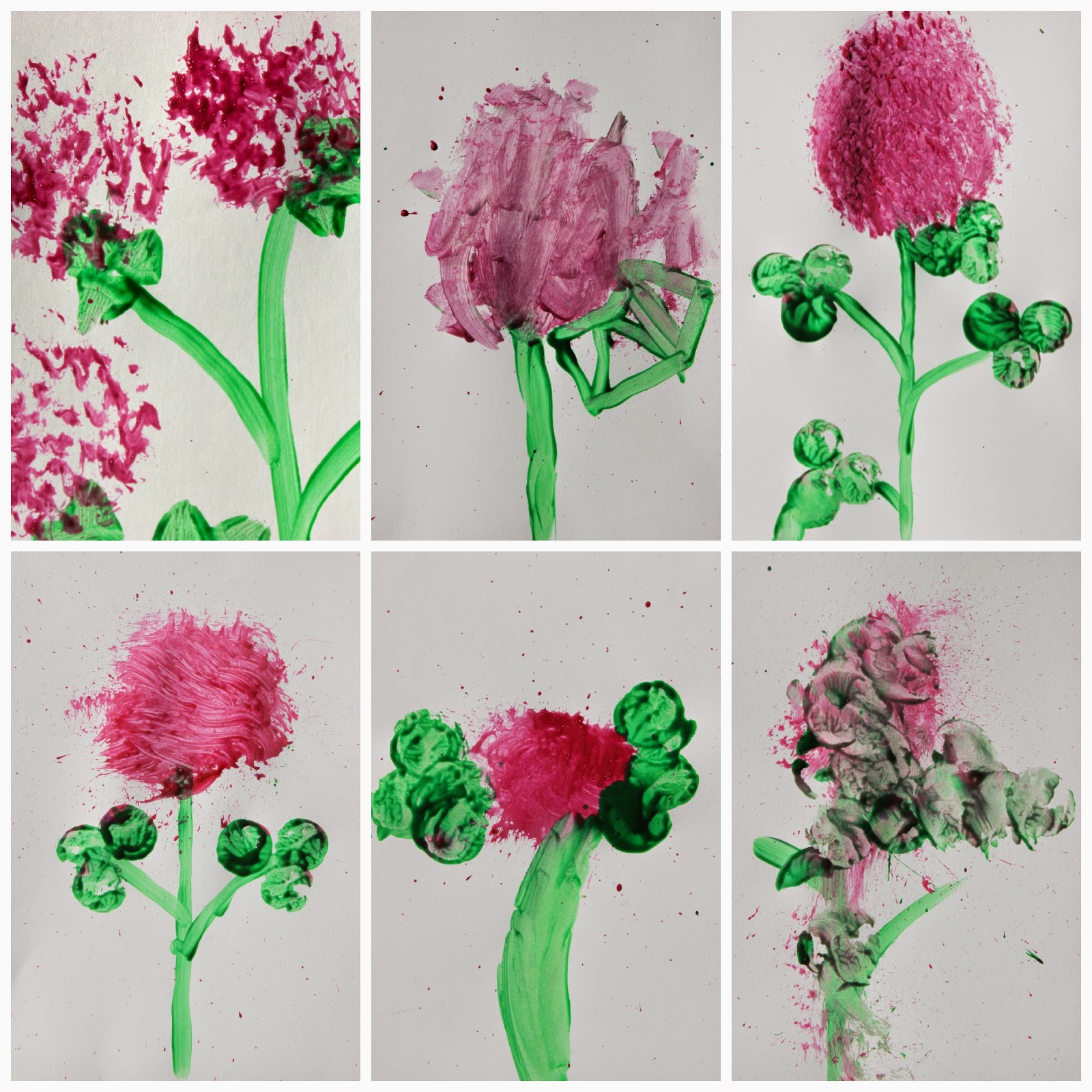 Kitchen Floor Crafts: Red Clover Painting Exploration