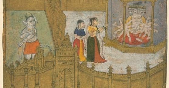 Indian Epics: Images and PDE Epics: Image: Mandodari Rebukes Ravana