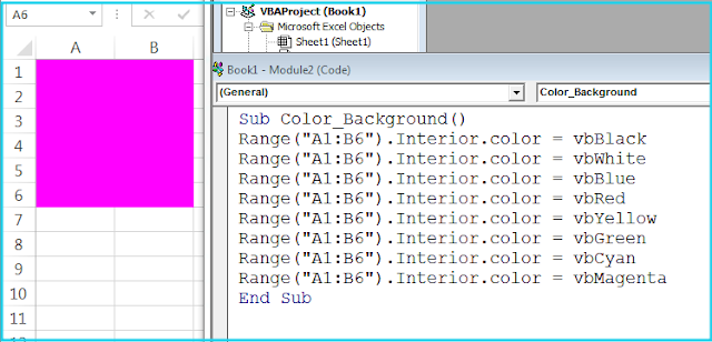 My Excel Journey: How to Change the Background Color in Excel VBA
