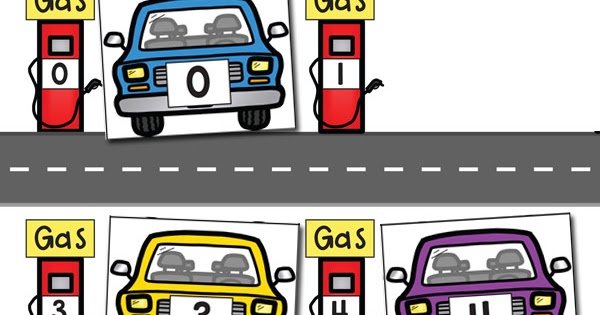 Cars Number Recognition Matching 0-20 | Totschooling - Toddler ...