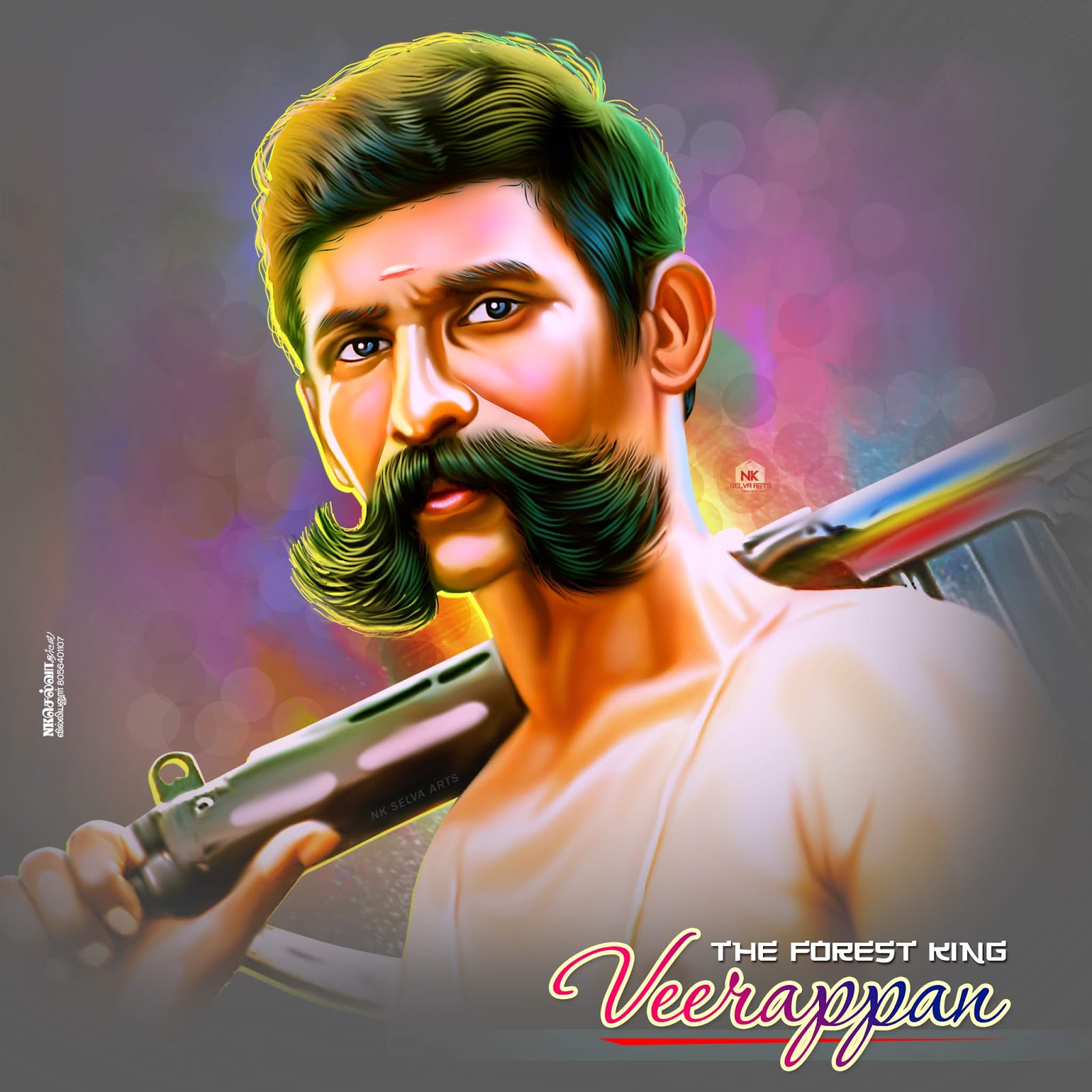 Veerappan digital art NK SELVA