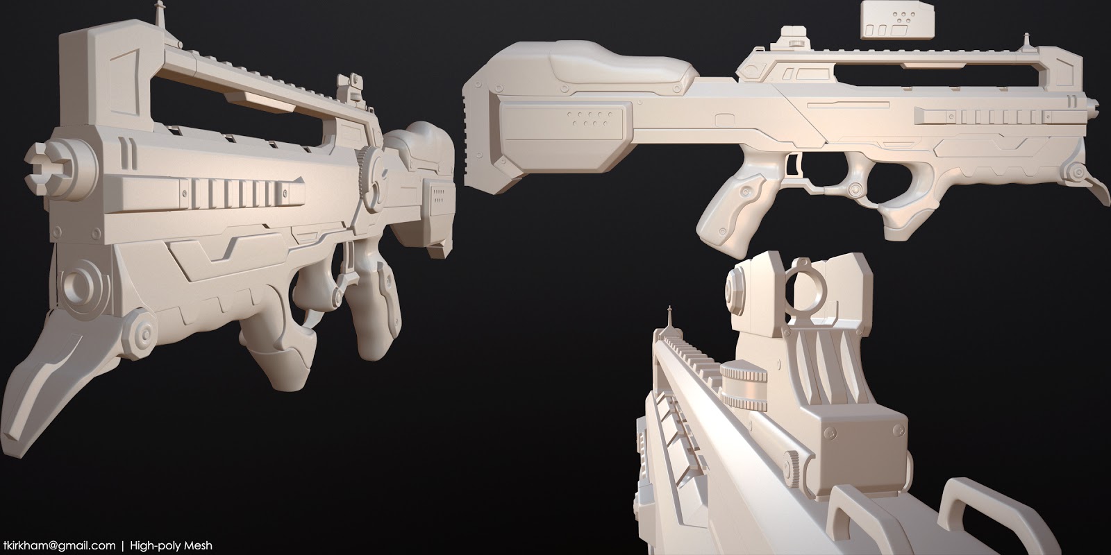 Taylor Kirkham in 3D: Deus Ex Human Revolution Combat RIFLE fan art!