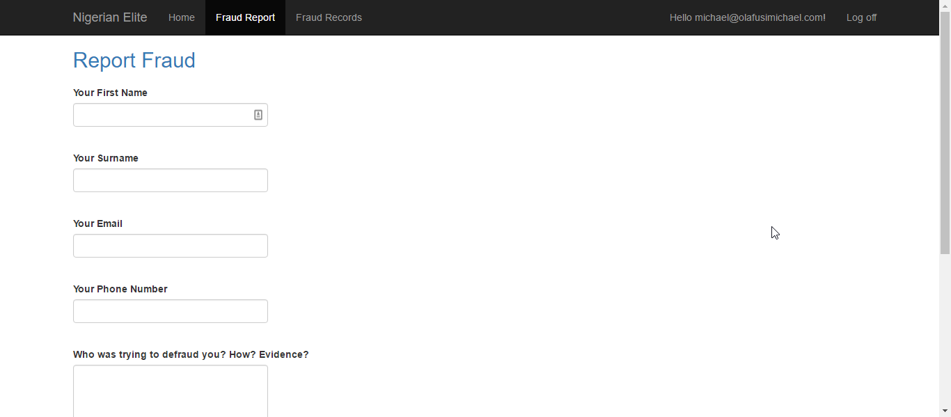 Done With Fraud Report Web Application. Ready For Use. | Productivity ...