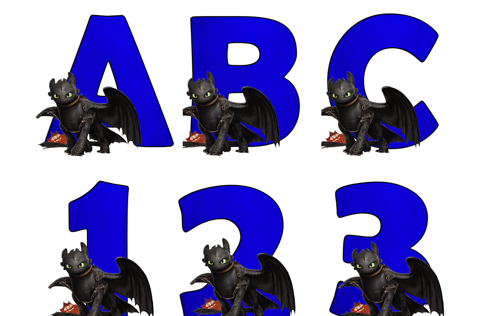 Kits imprimibles gratis : Abecedario Como entrenar a tu dragon