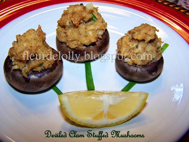 Fleur de Lolly: Deviled Clam Stuffed Mushrooms