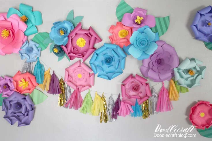 DIY: Paper Flower Wall Backdrop!