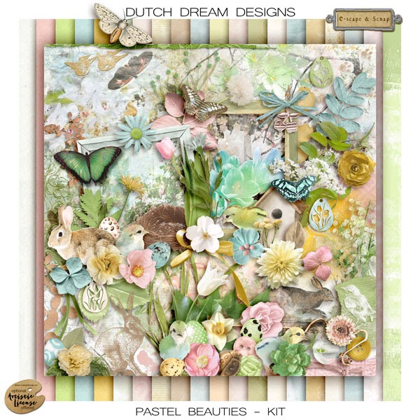 E-scape and Scrap: NEW... PASTEL BEAUTIES & FREEbie