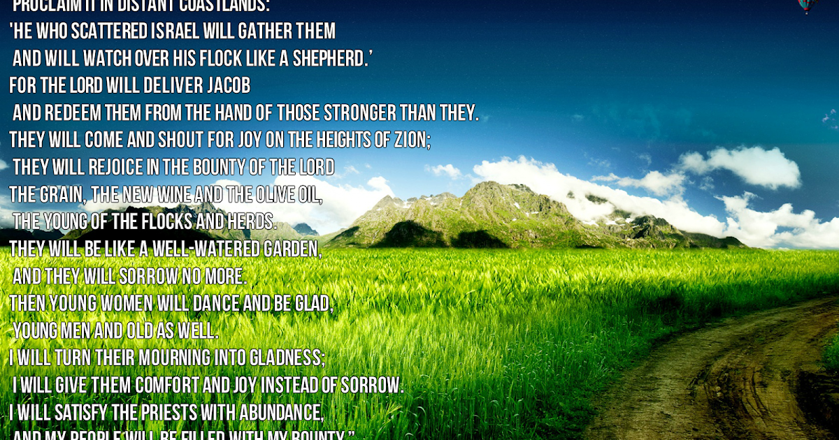 Praises and Prayers: May Month Promise - Jeremiah 31:10-14