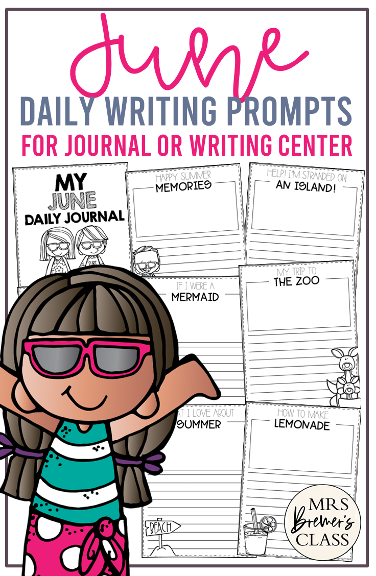 No Prep Daily Writing Prompts for June | Mrs. Bremer's Class