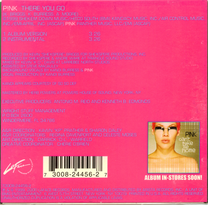 Promo, Import, Retail CD Singles & Albums: Pink - There You Go - (CD ...