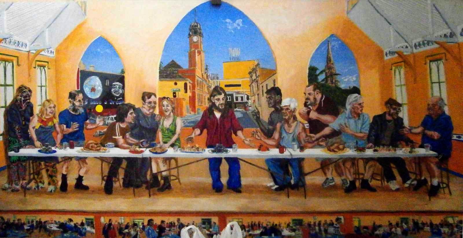 Last Supper at the Newtown Mission: All 3 panels - latest version