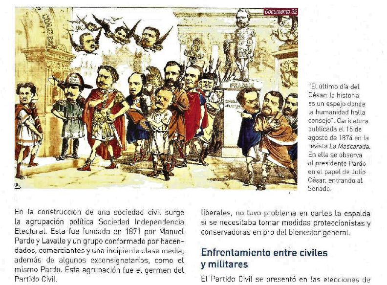 Ciencias Sociales 147 en casa: Semana 30 - 4 Secundaria El primer civilismo