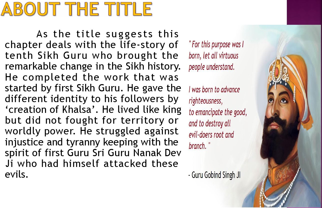 Guru Gobind Singh Ji Childhood