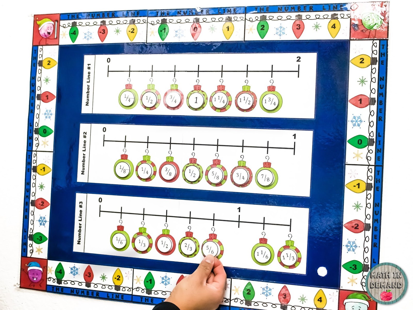 The Number Line Interactive Poster Board Christmas Edition The Number Line Interactive Poster Board Christmas Edition