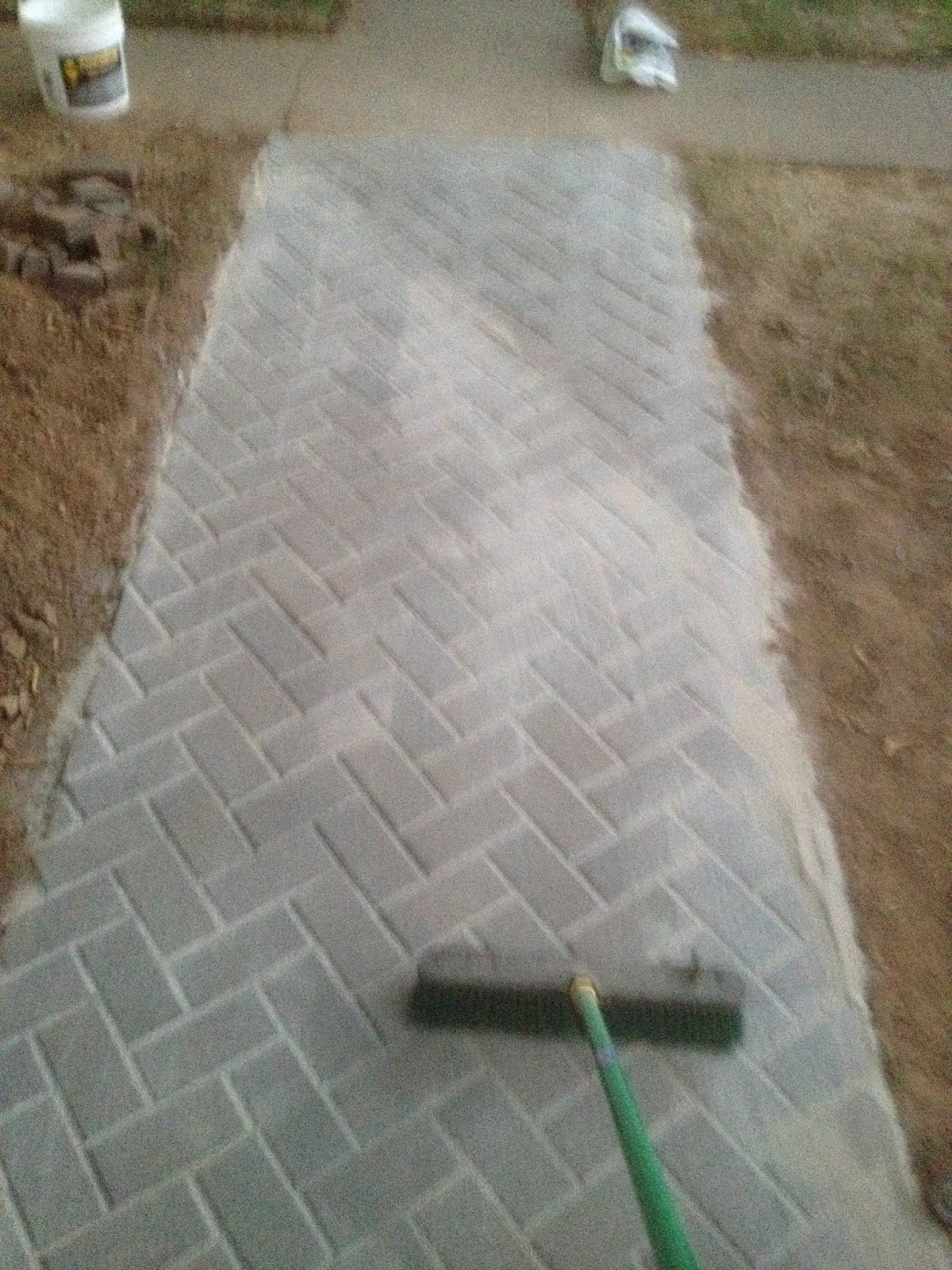 Project Tori: DIY Herringbone Brick Pathway