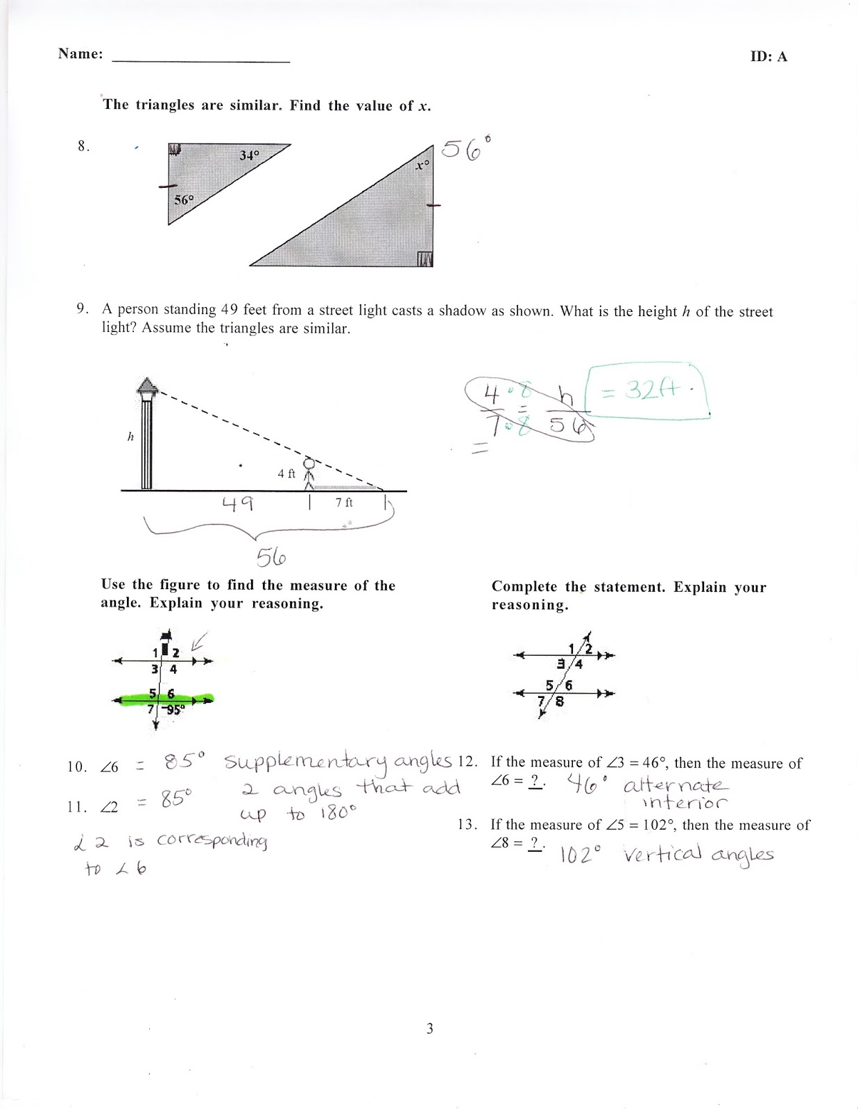 Ms. Jean's ACCEL 7 Blog: Accel Chapter 3 Math Practice Test Answers