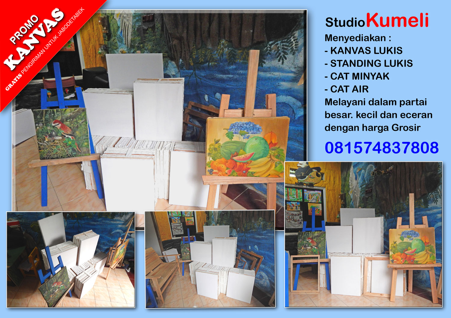 KANVAS LUKIS MURAH: KANVAS LUKIS BERBAGAI MACAM UKURAN