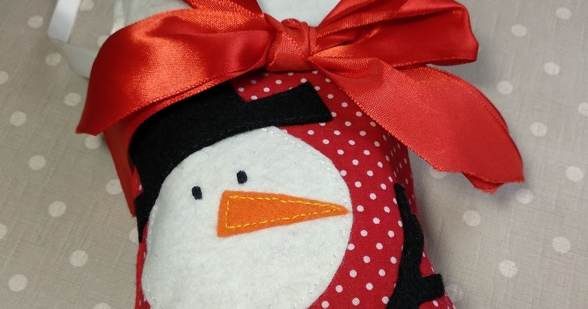 PATCH, PATCH, PATCHWORK: Calcetín de navidad con muñeco de nieve