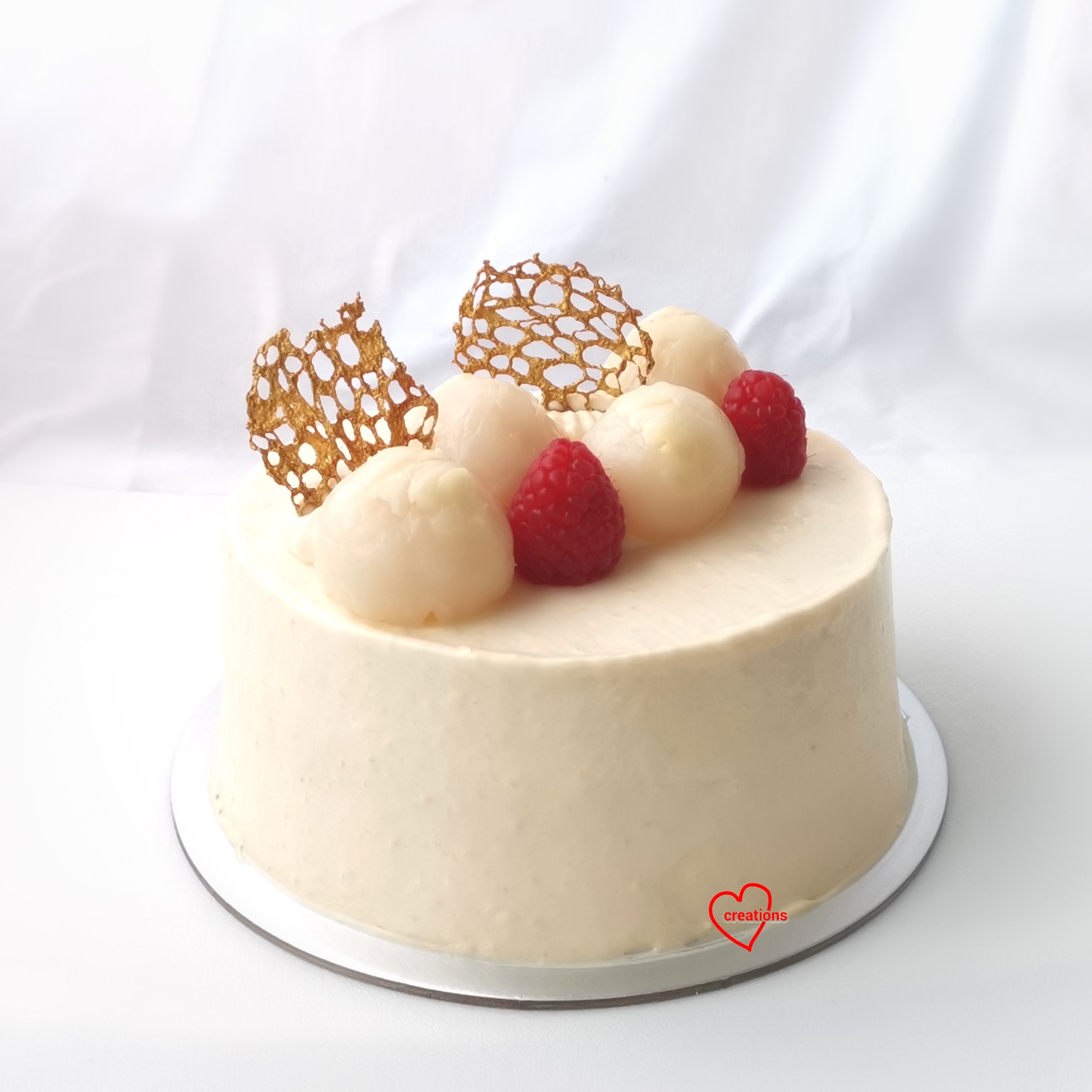 Loving Creations for You: Lychee Raspberry Strawberry Rose Chiffon Cake ...