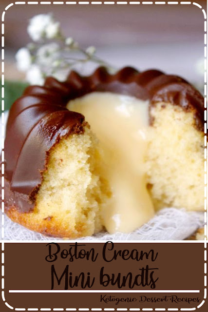 Boston Cream Mini bundts - Dessert Recipes Robert