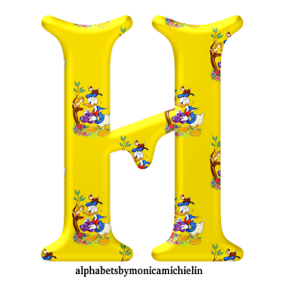 M. Michielin Alphabets: DONALD DUCK YELLOW TEXTURE SEAMLESS ALPHABET ...