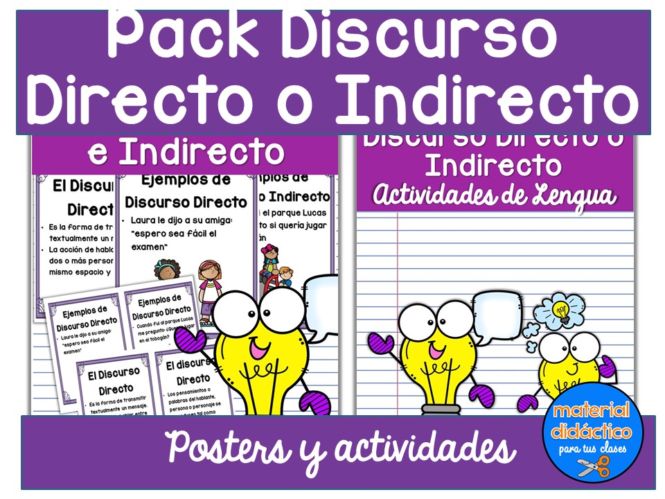 Discurso Directo o Indirecto - Material Didactico para tus clases