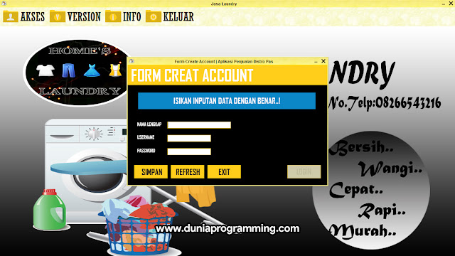 Aplikasi Laundry Berbasis Dekstop Menggunakan Java Netbeans Gratis - Dunia Programming