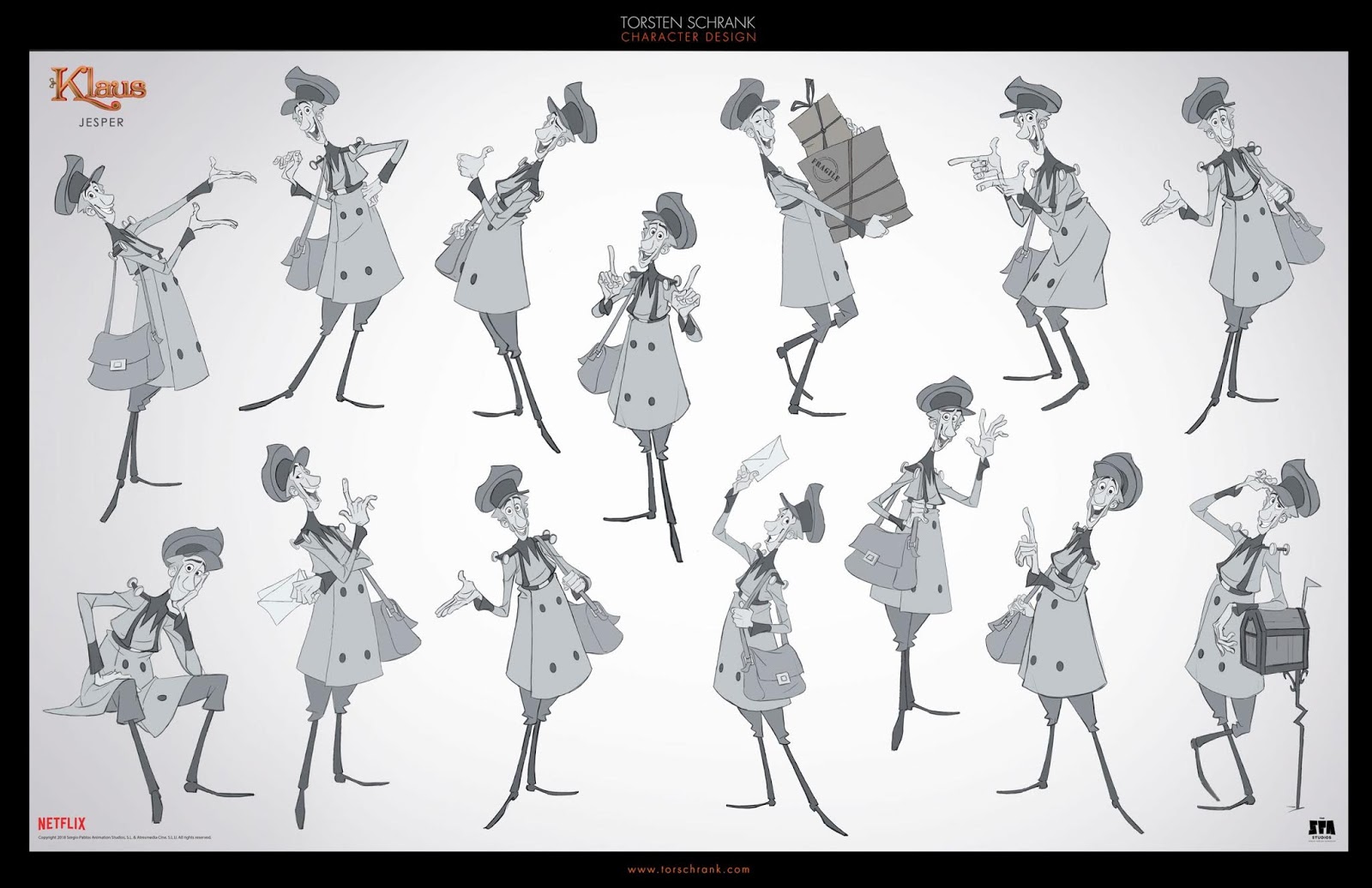 Living Lines Library: Klaus (2019) - Character Design