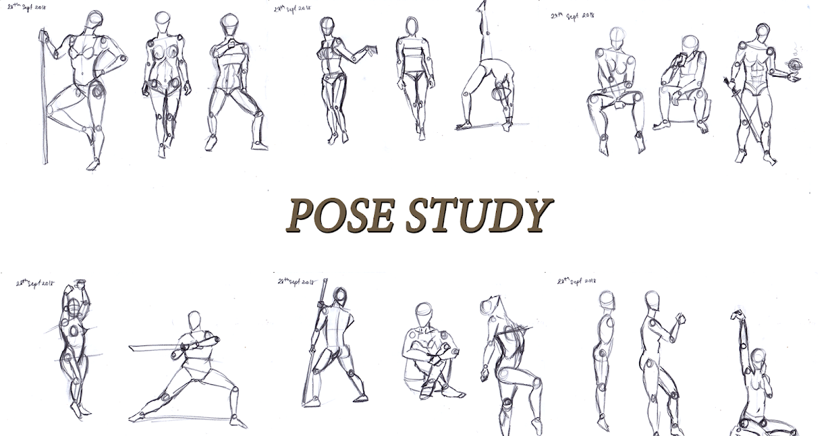 Art_Jam: Pose study_Pencil drawings